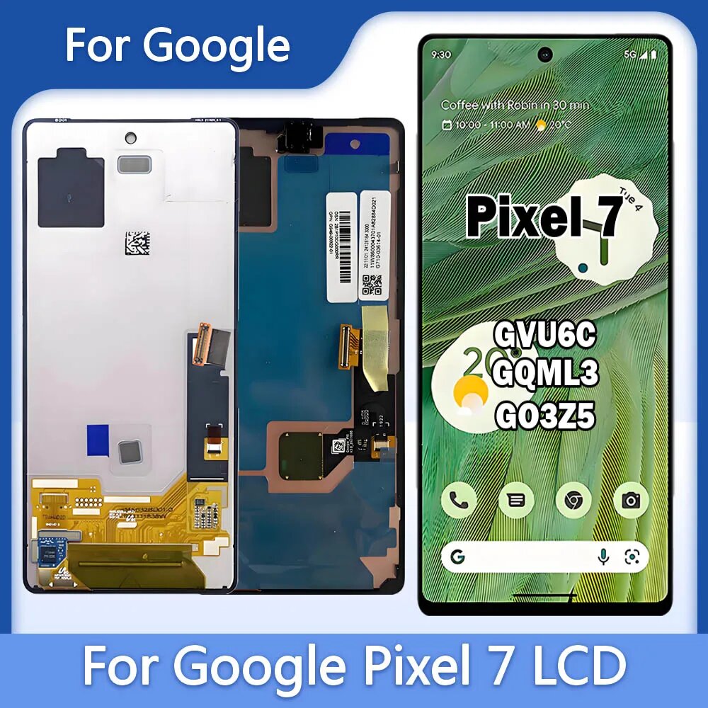 6,3 "AMOLED/TFT для Google Pixel 7 5G GO3Z5 ЖК-дисплей, дигитайзер сенсорного экрана для Pixel7 GVU6C GQML3, ЖК-экран, замена ремонта