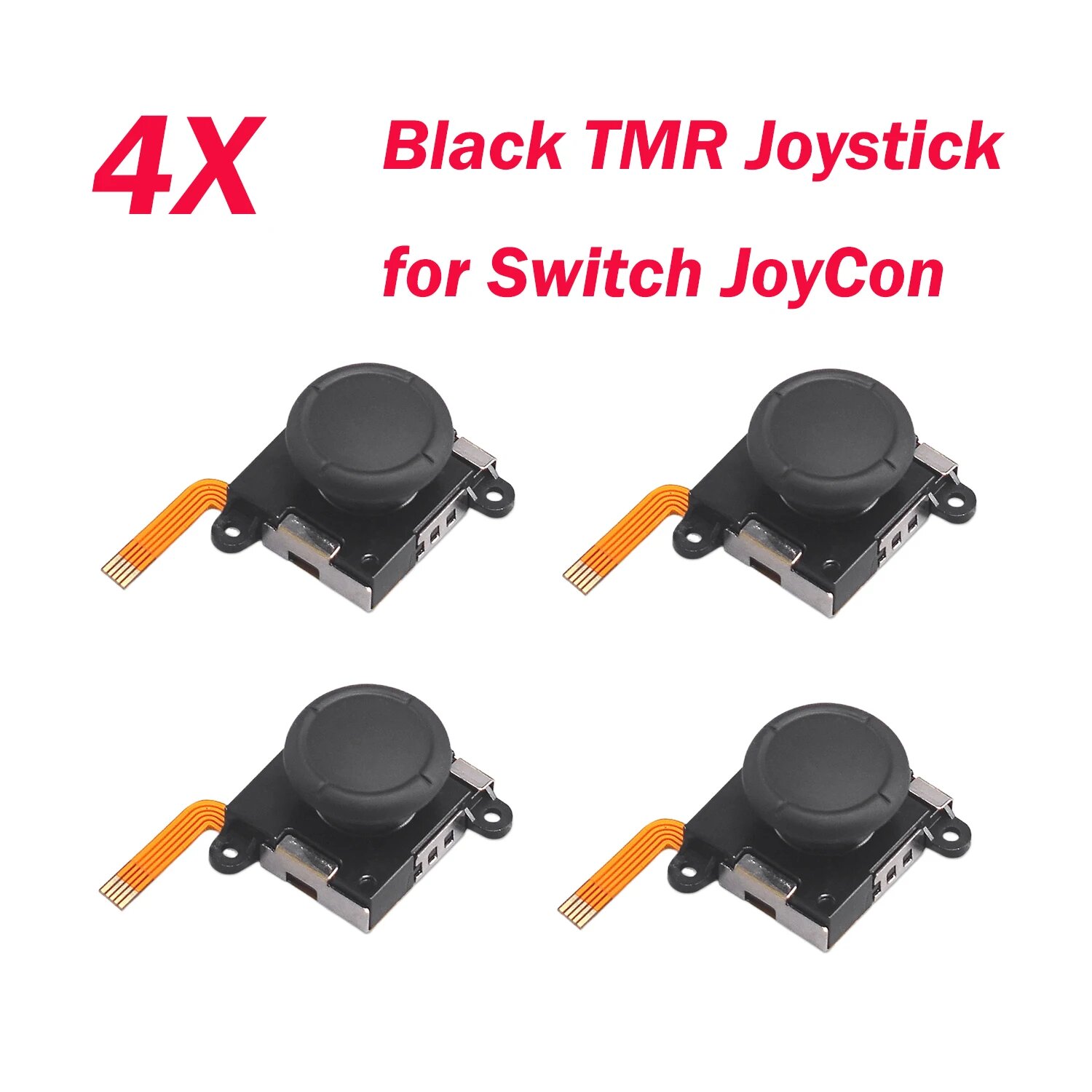 4шт. Черный джойстик TMR для Switch JoyCon
