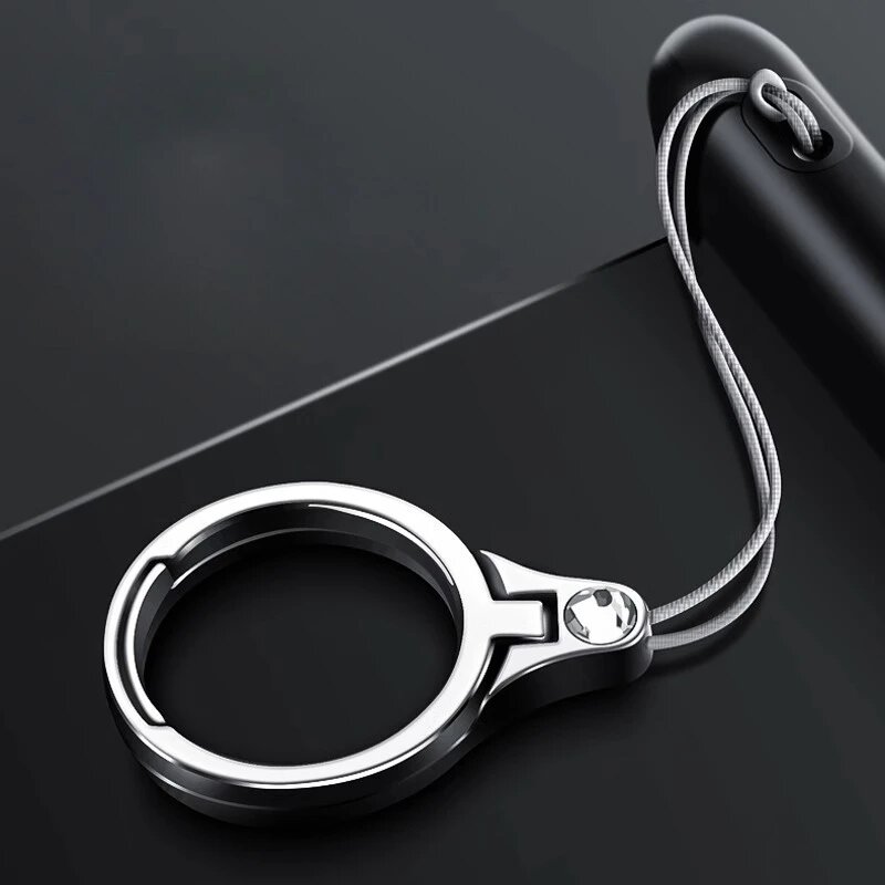 Портативный держатель для мобильного телефона 2 в 1, металлическая подставка и веревка для подвешивания колец, ремешок на палец на 360 градусов для телефона, модный держатель для телефона 도매