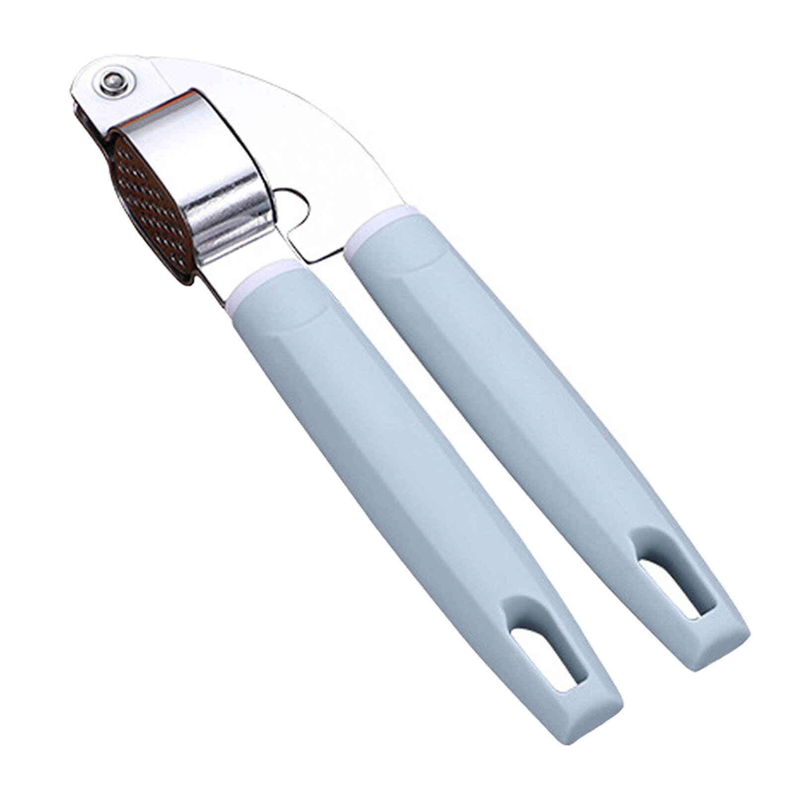 Пресс -пресс из прессы из нержавеющей стали Пластиковая ручка чеснока Минсер Легкий сжимание Чистка чесночная дробилка для кухни голубой