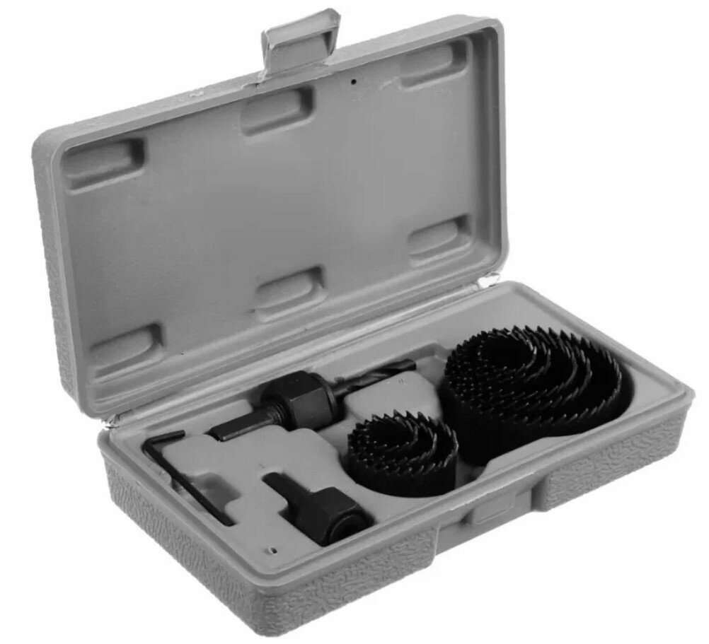 Набор кольцевых пил коронок по дереву 11шт (19, 22, 29, 32, 38, 44, 51, 64 мм) RST-802 RAZAIAN