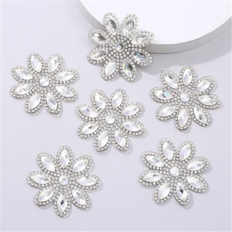 1 шт. 3D термоклейкие нашивки «сделай сам» нашивки горячей фиксации для одежды цветочные нашивки с кристаллами аппликация Стразы Цветы для обуви