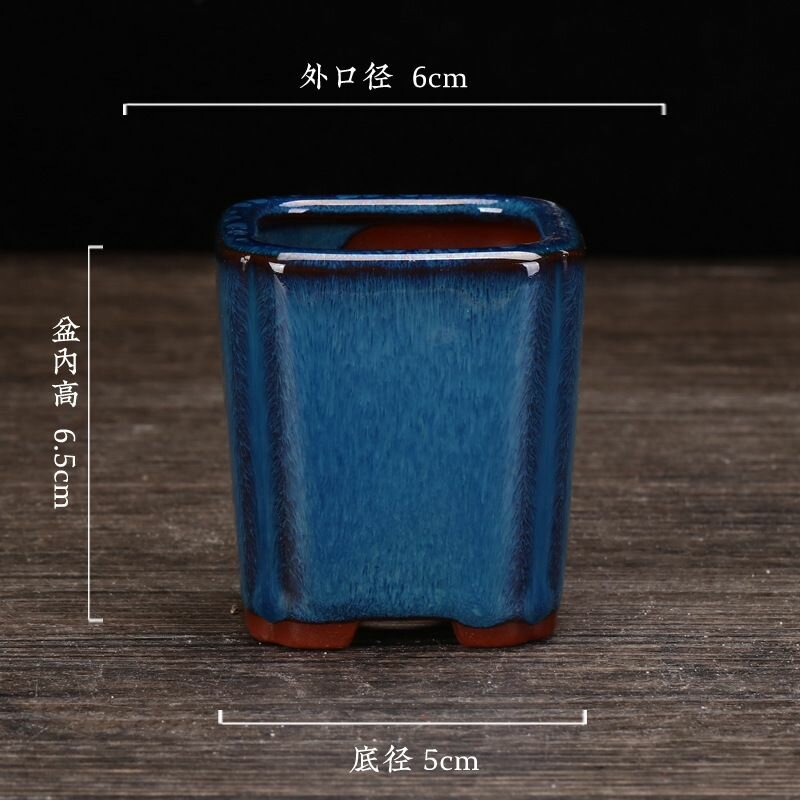 Кашпо/Глазурованный керамический горшок в корейском стиле для суккулентов