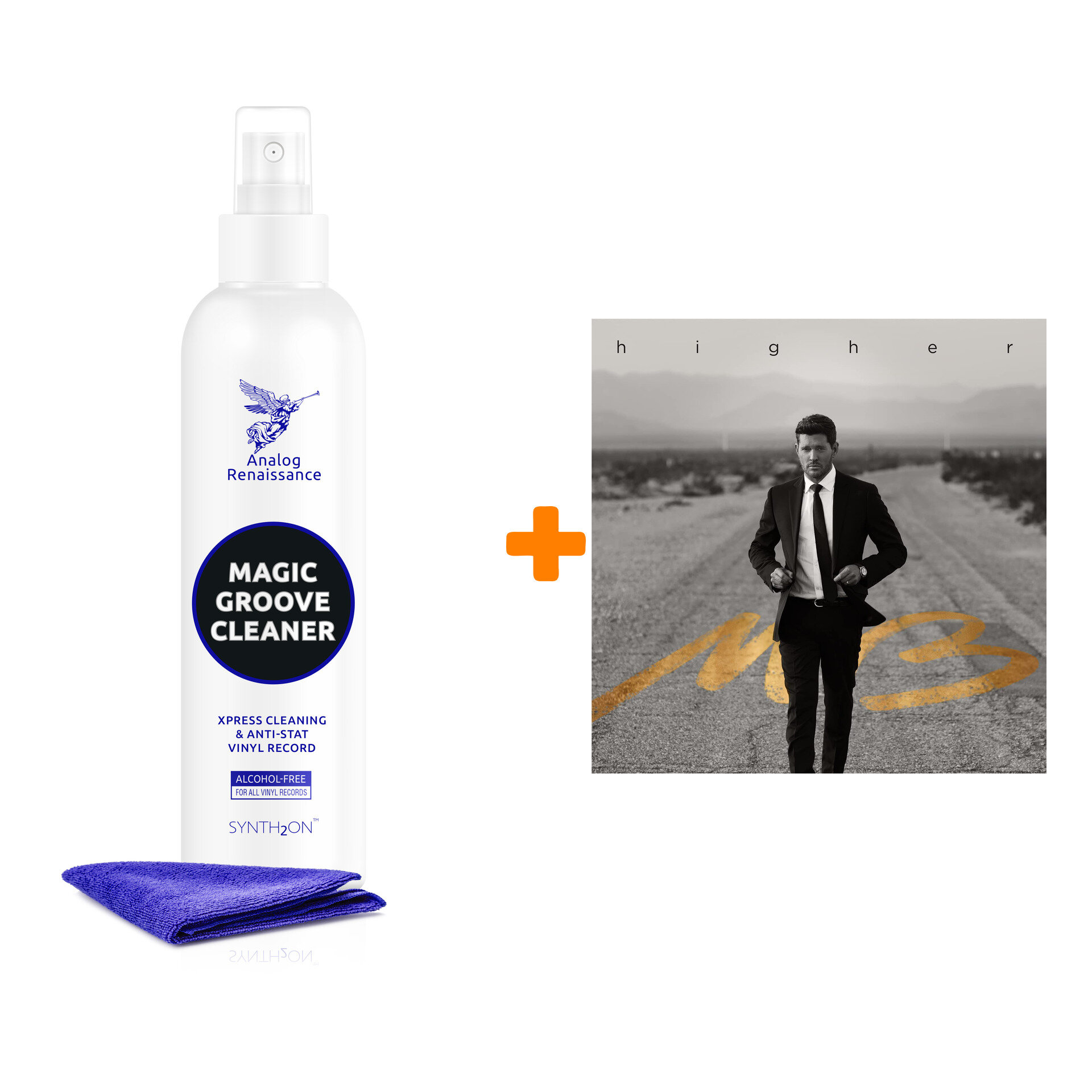 BUBLE MICHAEL Higher LP + Спрей для очистки LP с микрофиброй 250мл Набор