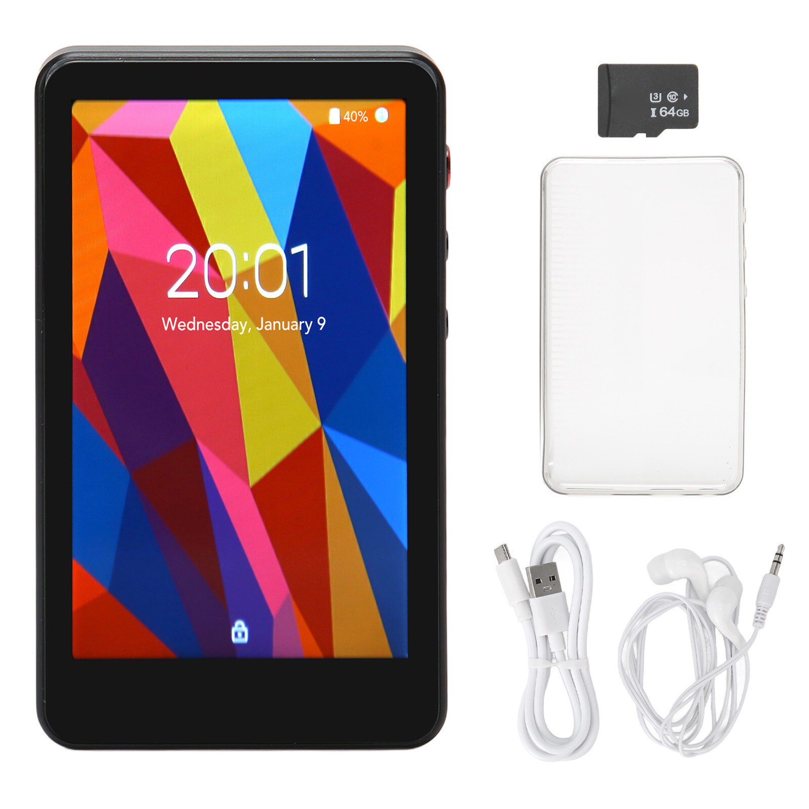 MP4 Player 4 -дюймовый полный сенсорный экран HD -снижение шумоподавления Octa Core CPU FM Radio Player MP4 с Bluetooth Wi -Fi с 64 ГБ карты памяти