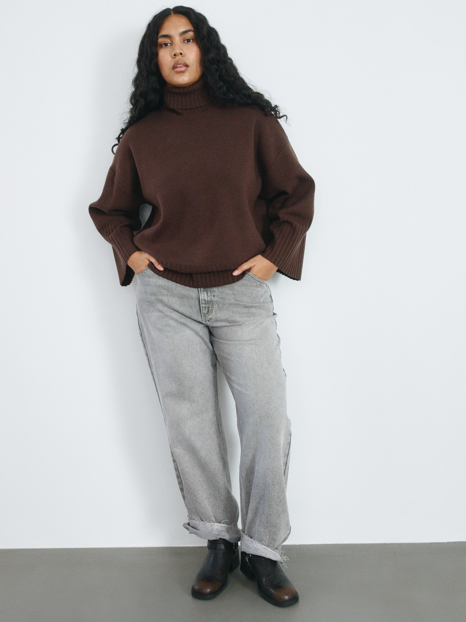 Джинсы широкие 