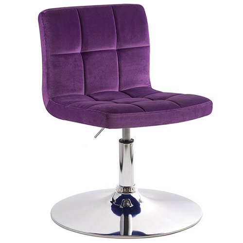 Стул DOMINIC, кухонный, велюр, фиолетовый, поворотный механизм, регулируемая высота, высокое качество, супер цена