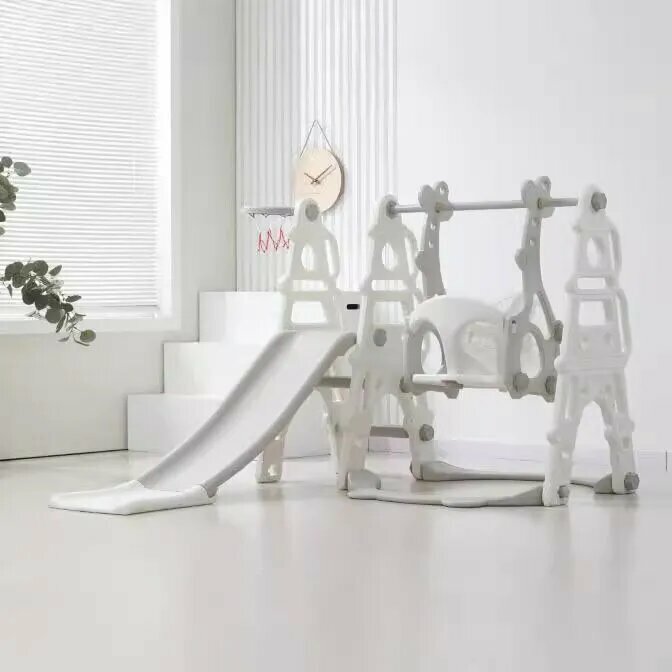 Многофункциональный игровой комплекс для дома: качели и горка, средний размер, идеален для семейных развлечений