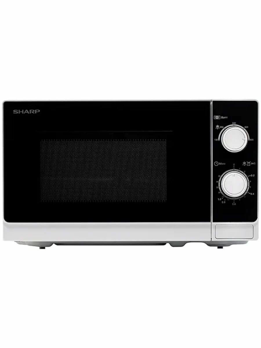 Микроволновая печь Sharp R-2000RW, 800 Вт, 20 л, соло, белая/черная