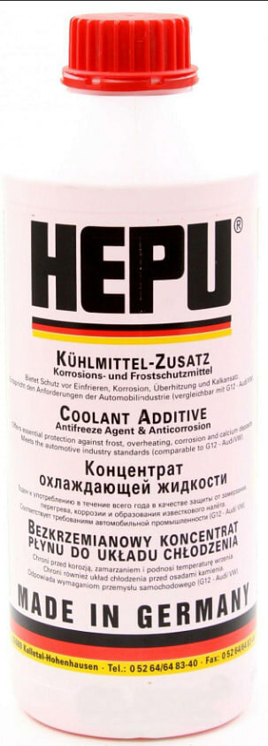 HEPU Антифриз Coolant G12 концентрат красный 1,5 л P999G12
