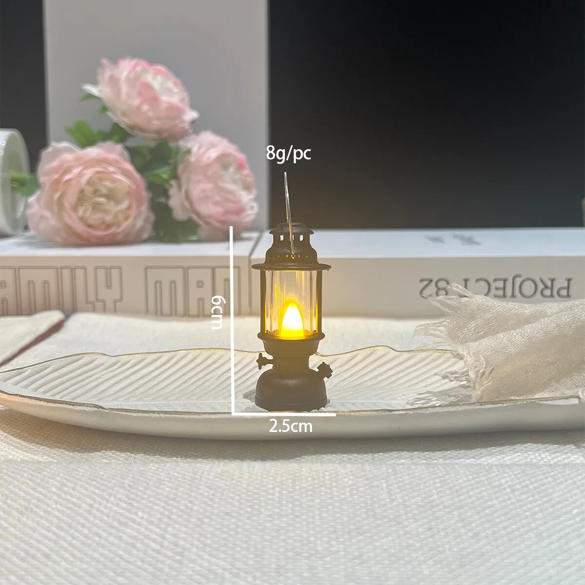 Мини ретро фонарь для кукольного домика, palace lamp-black