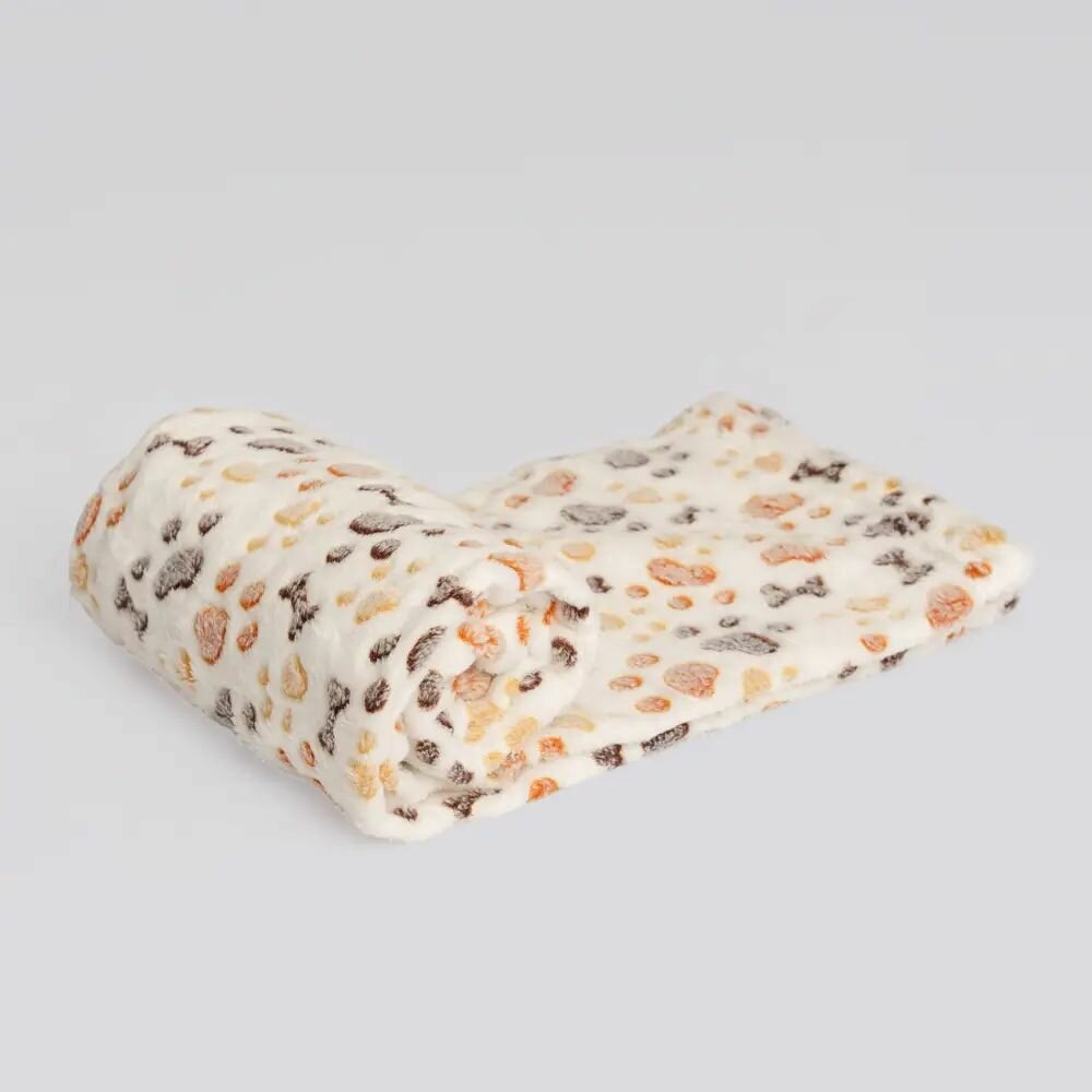 RURRI Лежанка - плед Альв для кошек и собак мелких и средних пород, 70x100 см, бежевый