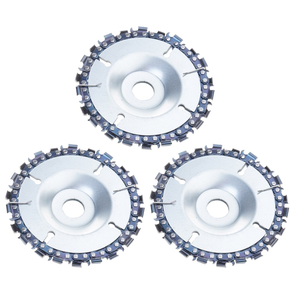 3шт Прочный Шлифовальный Диск для Резьбы по Дереву для 4-Дюймовой Угловой Шлифовальной Машины Колесо Бензопилы с 22 Зубьями для Эффективной резки