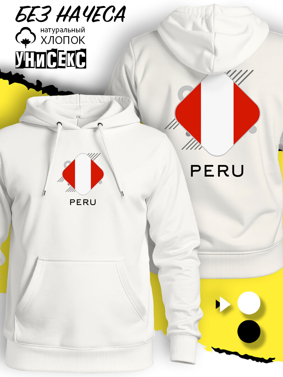 Худи Толстовка свитшот флаг Перу Peru