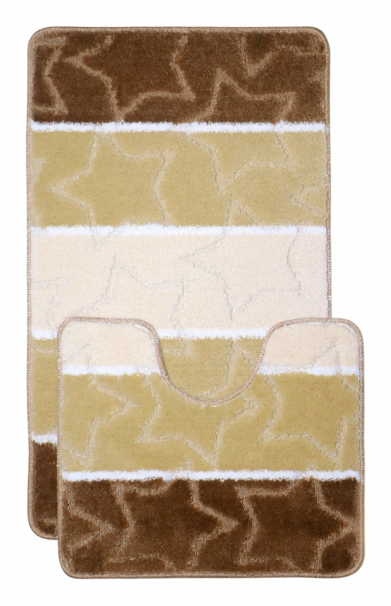 Коврики для ванной и туалета в наборе 100см/60см (50см/60см туалет) многоцветный