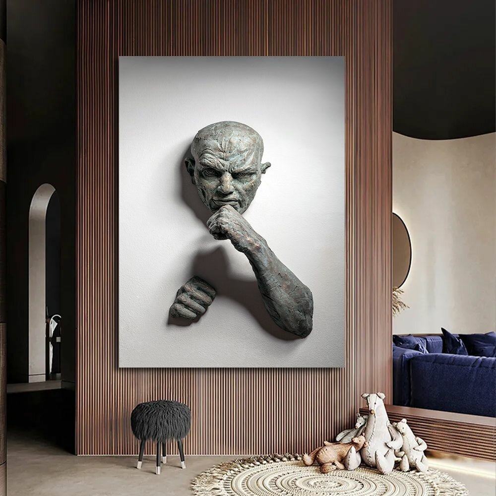 3D картина, картина на холсте с визуальным эффектом скульптуры, 20х30 см.