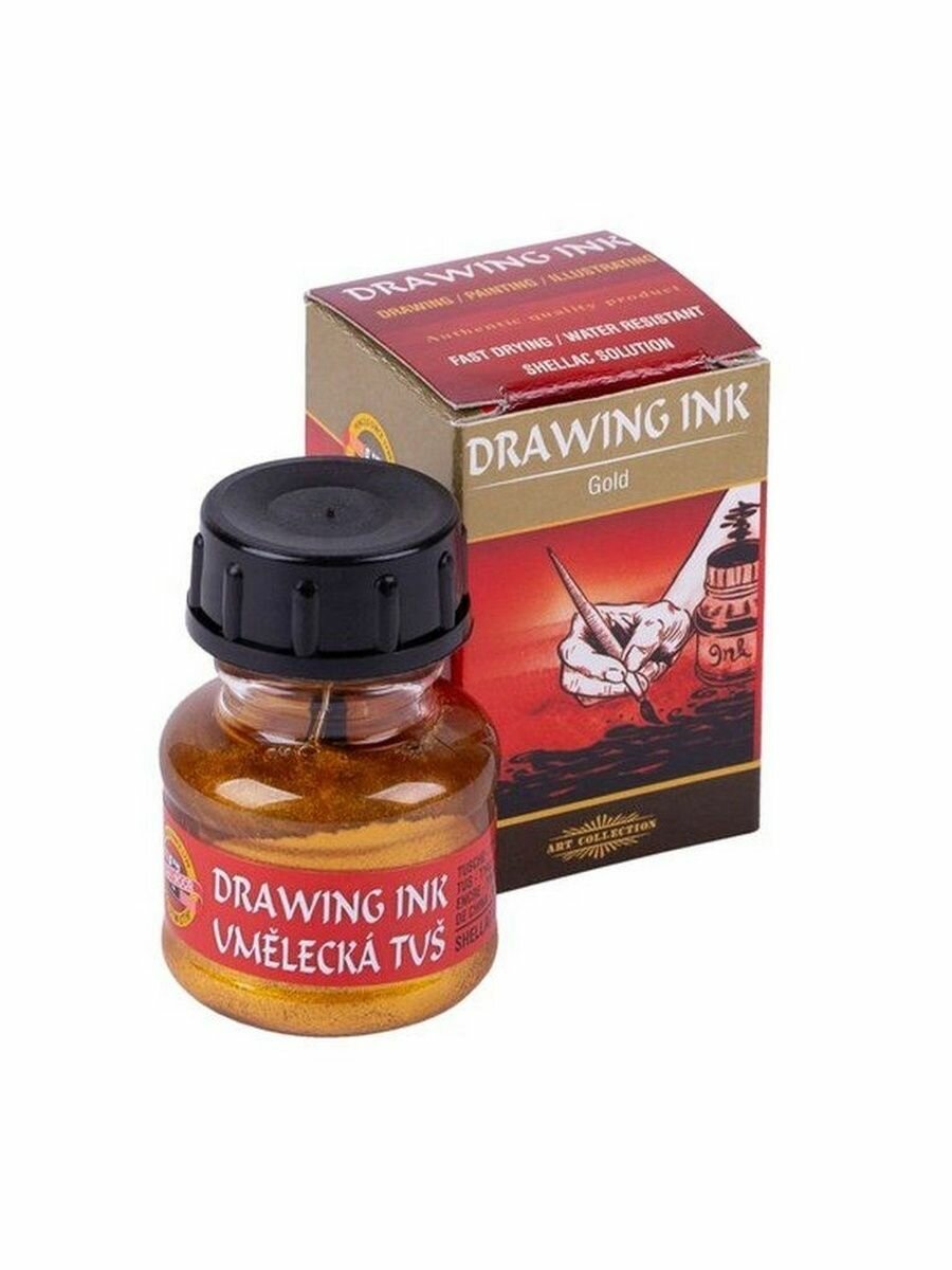 Koh-i-noor Тушь художественная золото 20 г