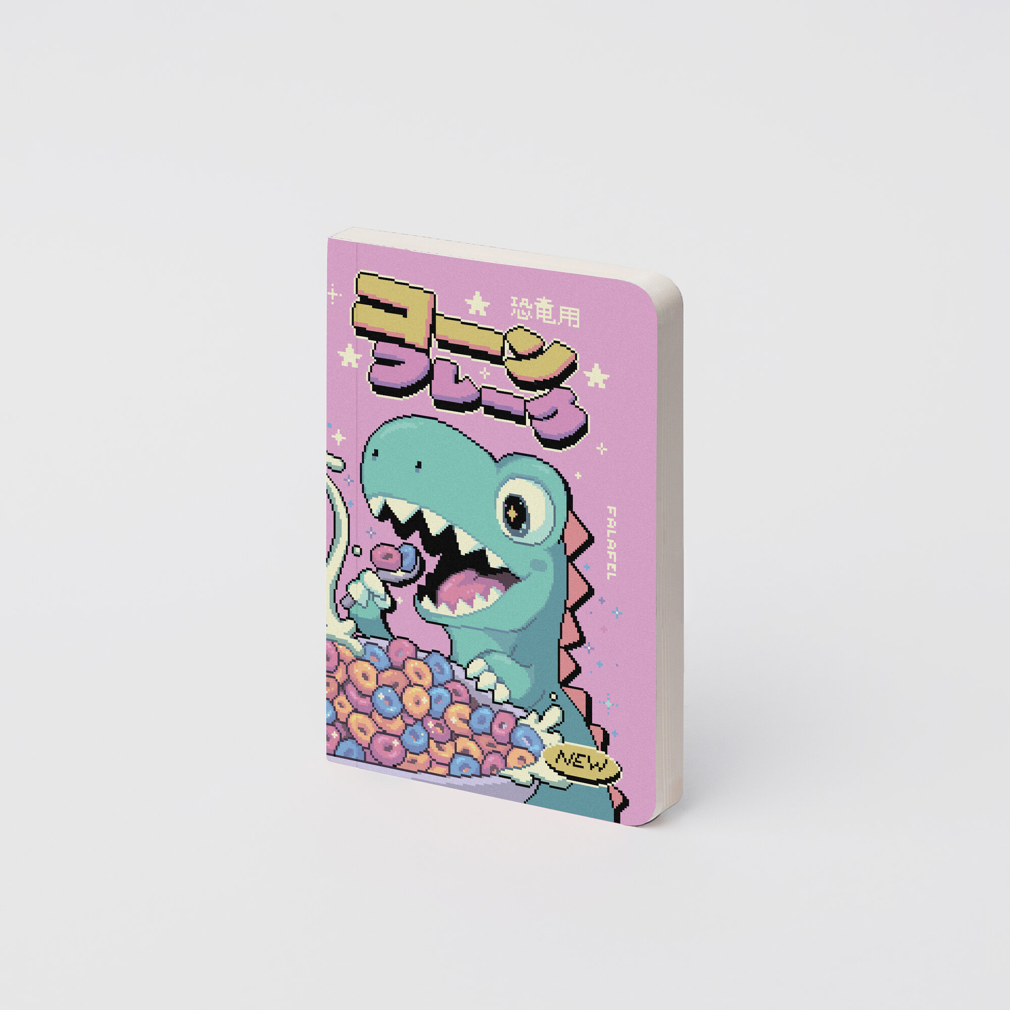 Блокнот в точку Falafel Cosmosaurus A6, 128 страниц, белая бумага плотностью 120 г/м2