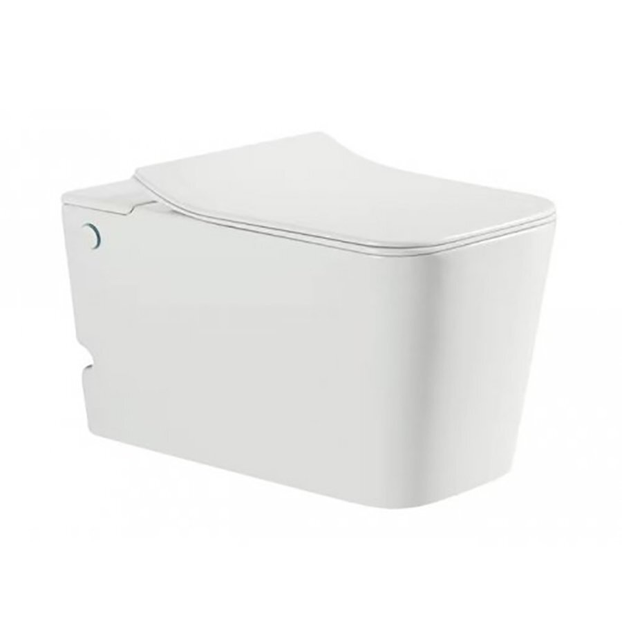 Унитаз подвесной SantiLine Selin SL-5032 безободковый, с крышкой микролифт, белый