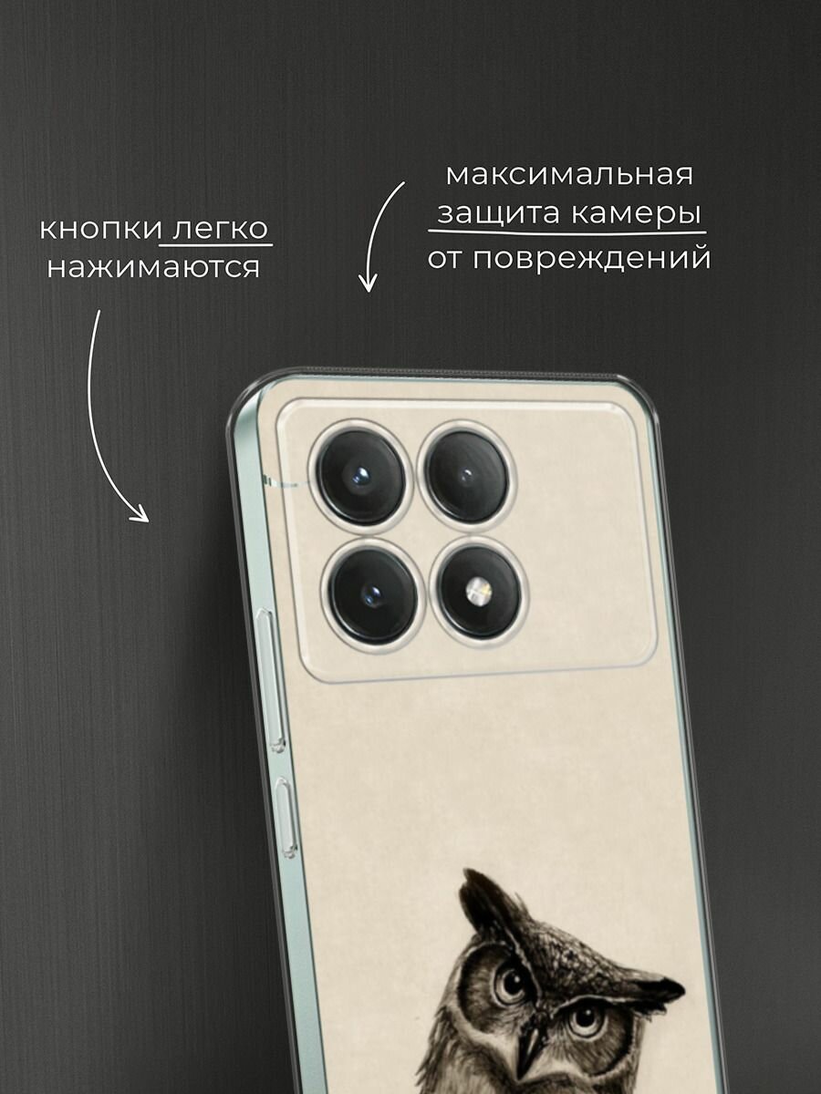 Чехол на Xiaomi Poco X6 PRO 5G / Поко X6 Про 5G с принтом "Сова" — фото 1