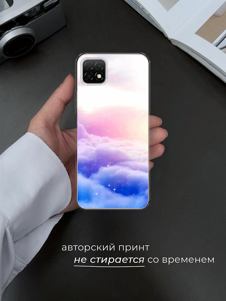 Силиконовый чехол на Wiko T3 / Вико Т3 с принтом "Небеса" — фото 1