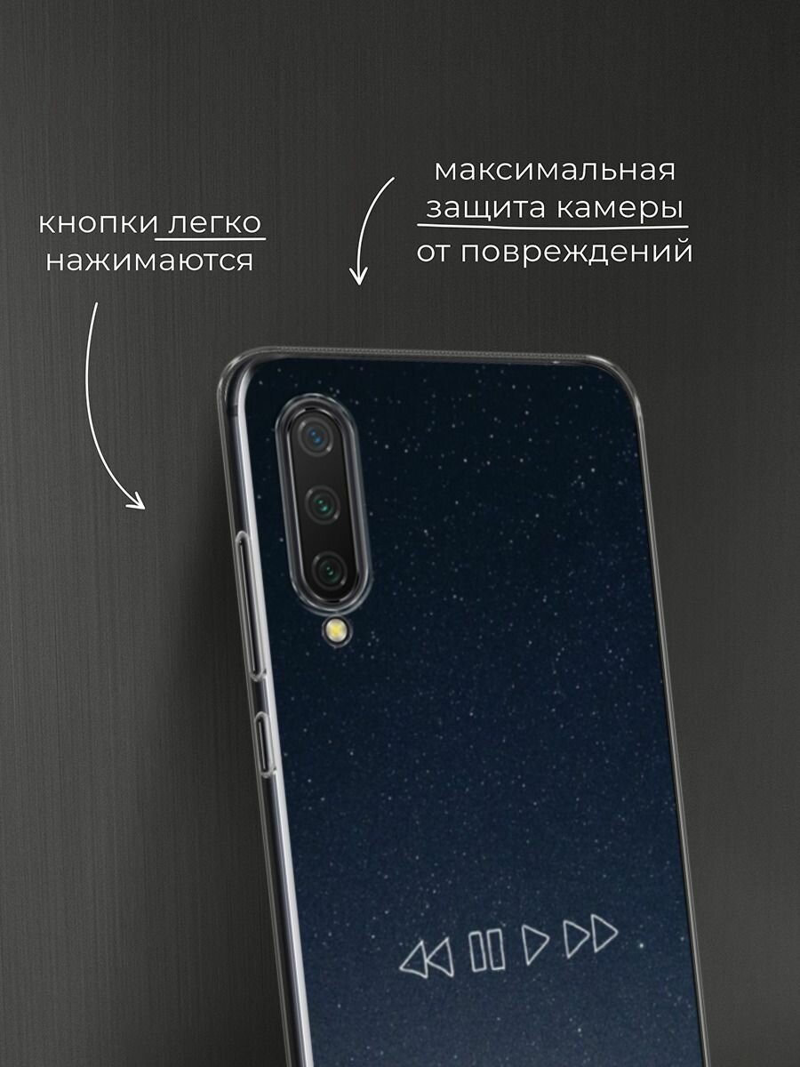 Чехол на Xiaomi Mi CC9/A3 Lite/9 Lite / Сяоми Mi CC9/A3 Lite/9 Lite с принтом "Космическая музыка" — фото 1