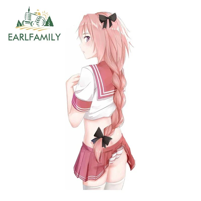 EARLFAMILY сексуальные хентай задница Astolfo автомобильные наклейки аниме водостойкая виниловая наклейка скейтборд багажник холодильник ATV автомобильные аксессуары