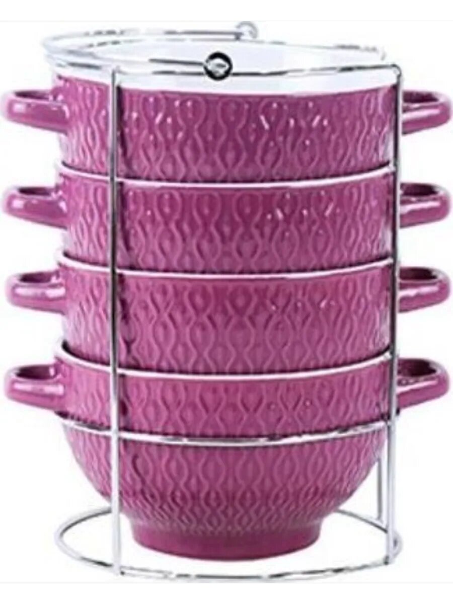 Набор стеклянных супниц KL-164 650мл 4шт