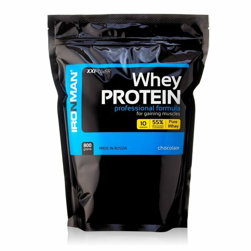 Протеин XXI Power "Whey", сывороточный протеин, вкус шоколада, 800г.