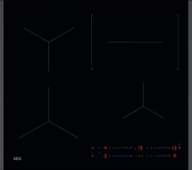 Индукционная варочная панель AEG TO64IC00FB, 4 конфорки, 59х52см, черный