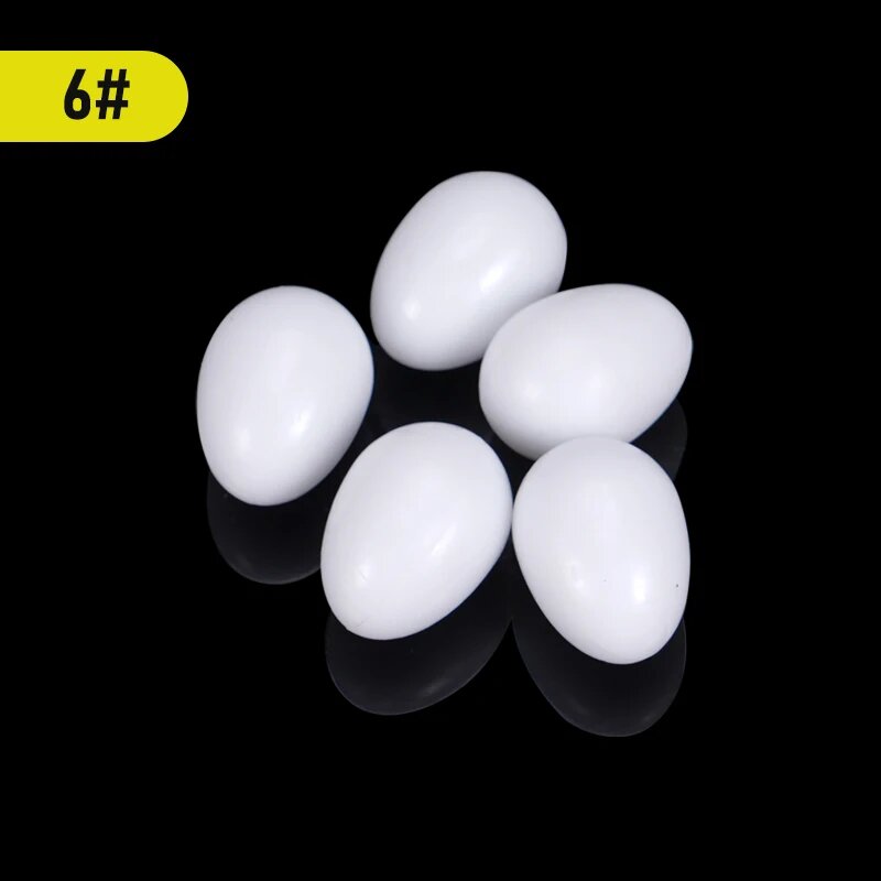 Искусственные голубиные яйца, пластик, белые, 5/10 шт. 5PCS, NO6