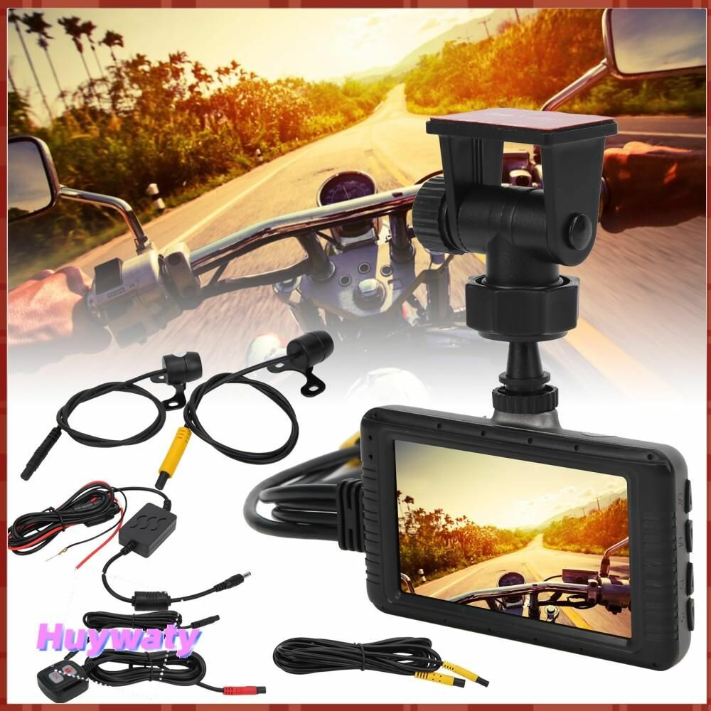 Мотоцикл, видеорегистратор с задним и передним видом, для мониторинга езды