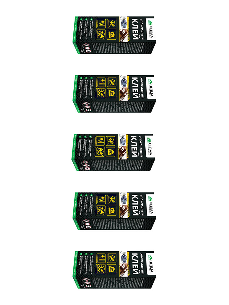 Клей эпоксидный двухкомпонентный ЭДП прозрачный 140 г (5 шт.)