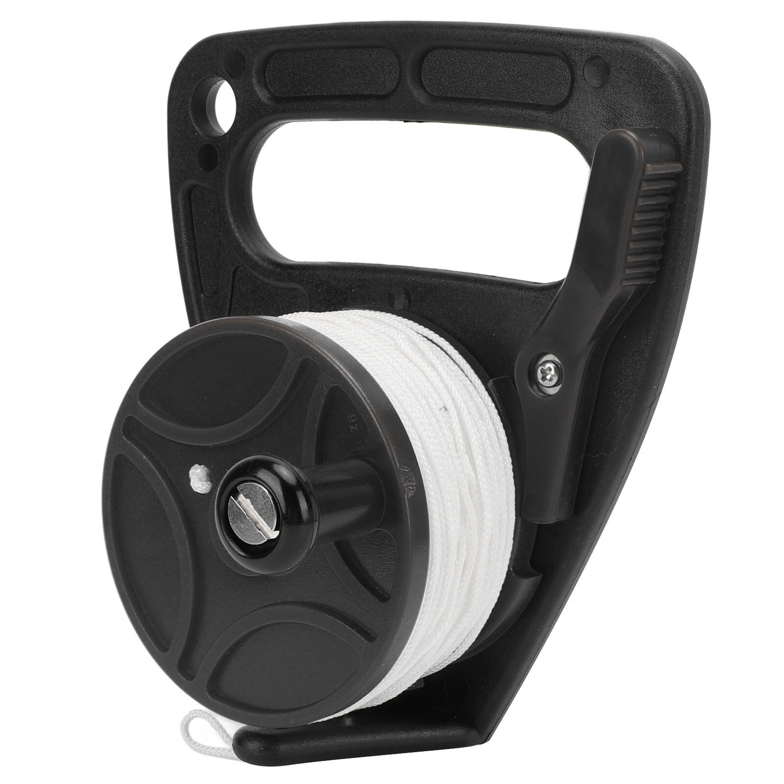 Катушки для дайвинга Катушка для веревки для дайвинга Многоцелевая катушка для пальцев с белым проводом длиной 46 м для Cave Exile DivingBlack