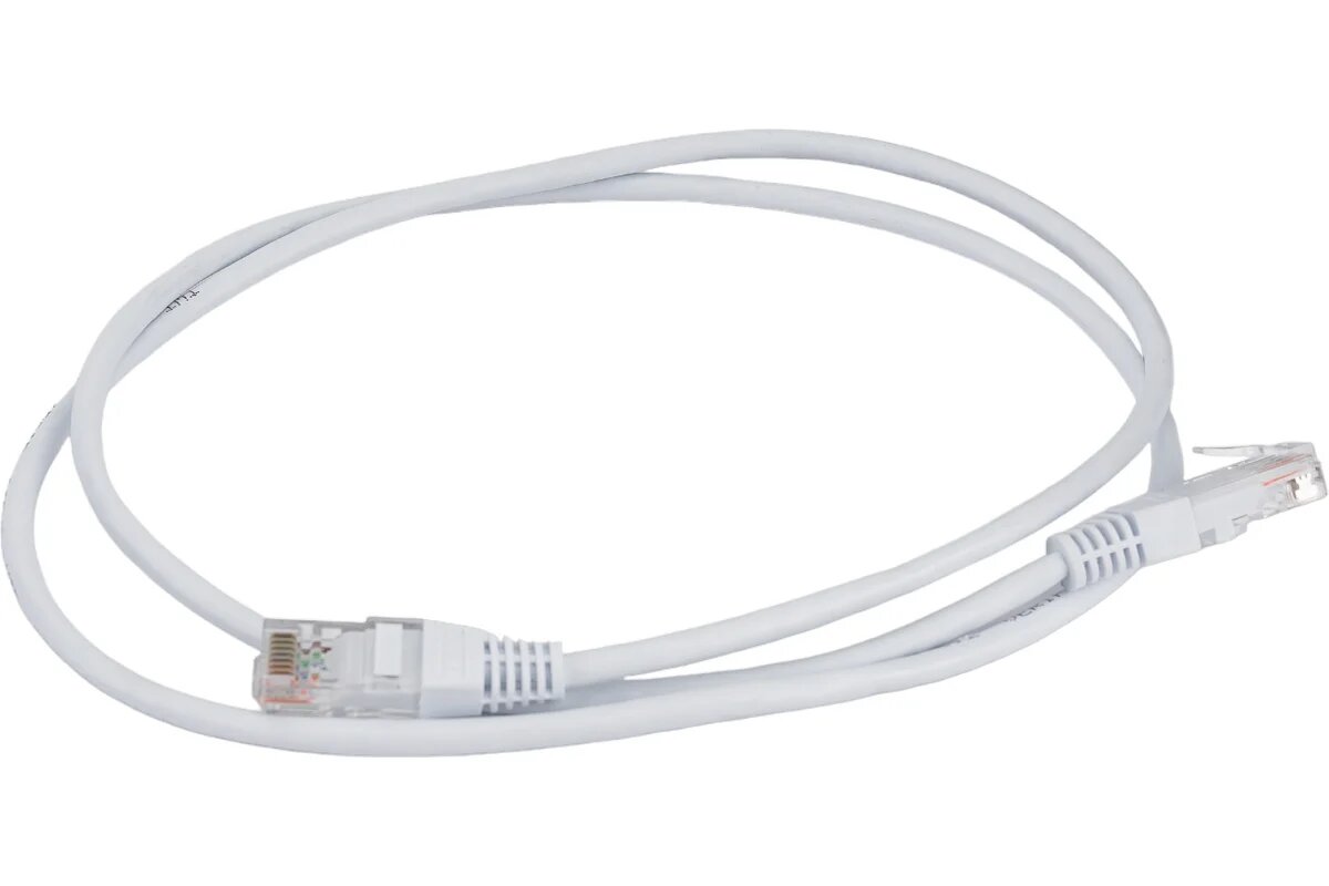 TWT патч-корд RJ45-RJ45 4 пары UTP CAT5e 1 м белый 45-45-1.0-WH кабель локальной сети