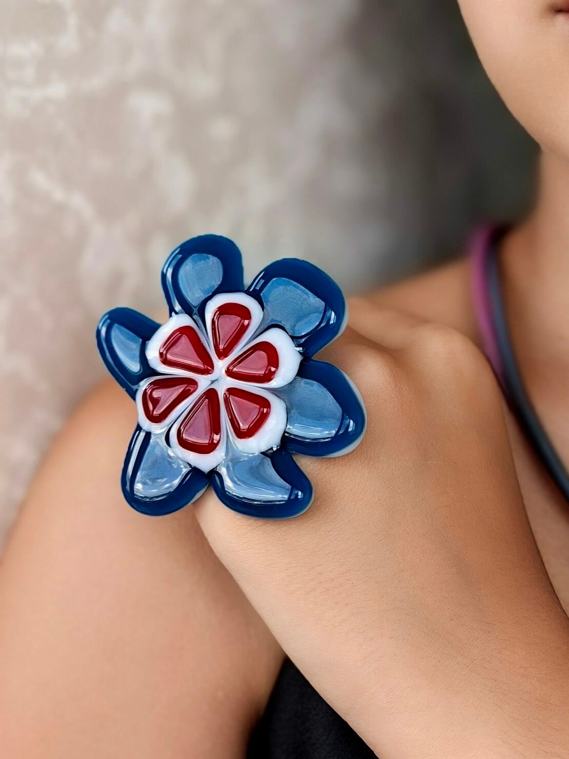 Кольцо, стекло, муранское стекло