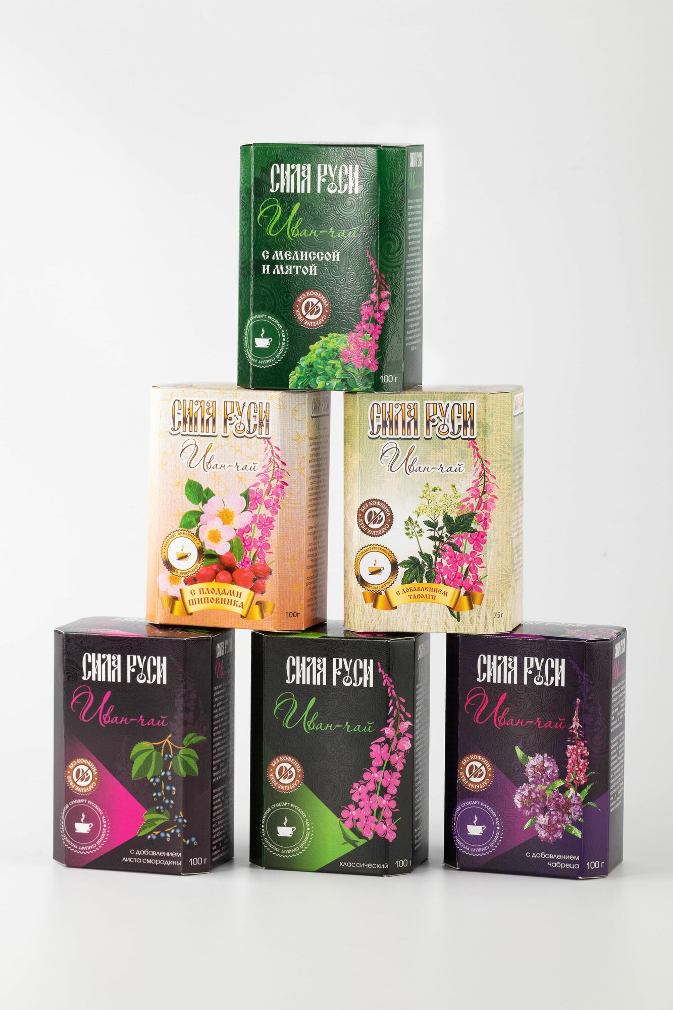 Иван-чай "сила руси", набор: классический, с таволгой, с шиповником, с чабрецом, со смородиной, мята и мелисса
