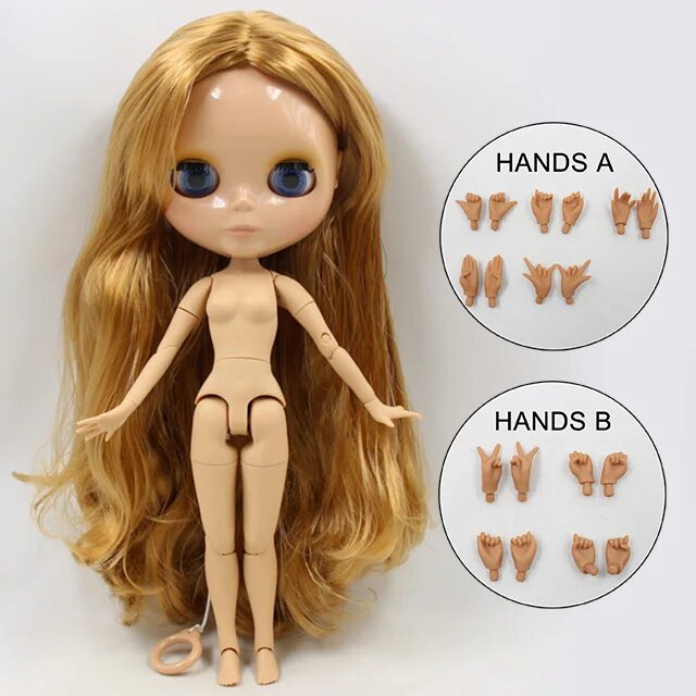 DBS Blythe кукла 1/6 коричневая кожа 30 см Бежевый, naked doll B