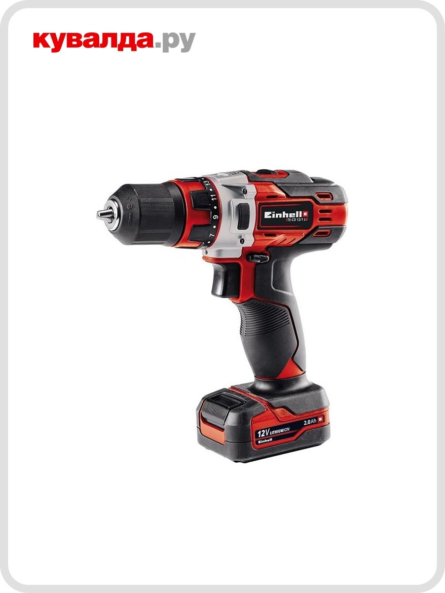 Дрель-шуруповерт аккумуляторная EINHELL TE-CD 12/1 Li (2x2,0Ah)