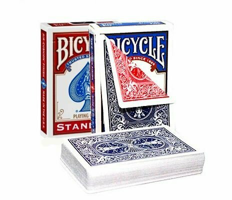 Карты фокусные Bicycle Double Back Red & Blue / двойная рубашка красная и синяя