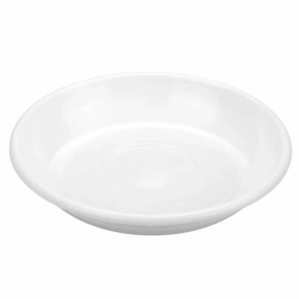 Поддон "Евро" D 22,5 см, белый, пластиковый, для цветов и рассады