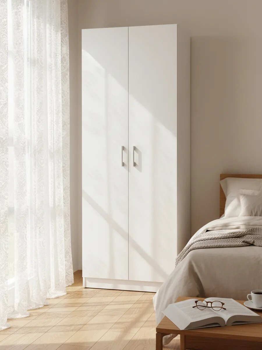 Шкаф FRESTER деревянный распашной одежды с полками в спальню балкон, от производителя