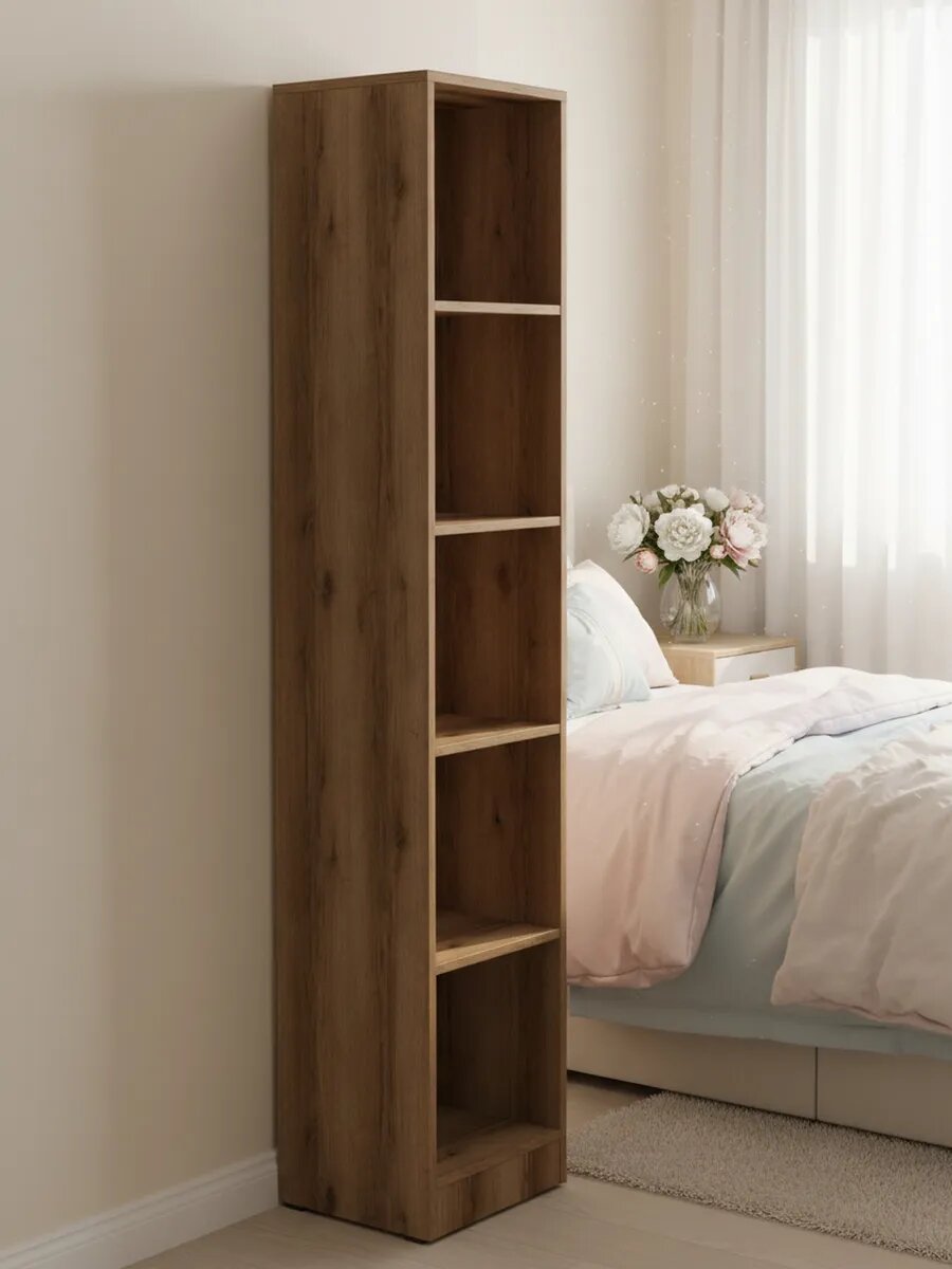 Деревянный шкаф пенал FRESTER распашной с полками для одежды, от производителя