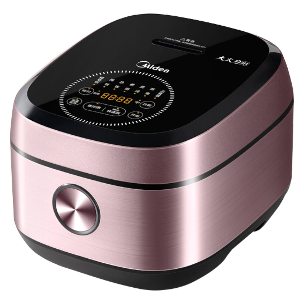 Рисоварка Midea 13427804, розовая, объем 1,2 литра, для приготовления риса и каши, простое управление
