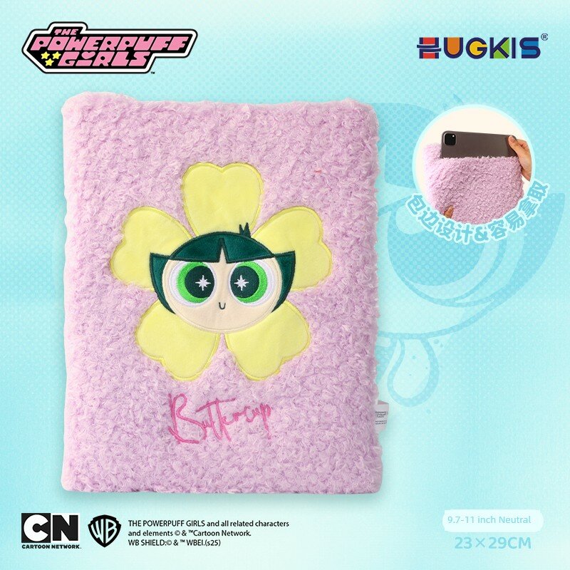 Powerpuff Girls Баттеркап Плюшевый чехол для планшета 9.7-11 дюймов, мягкий флис, защитный чехол