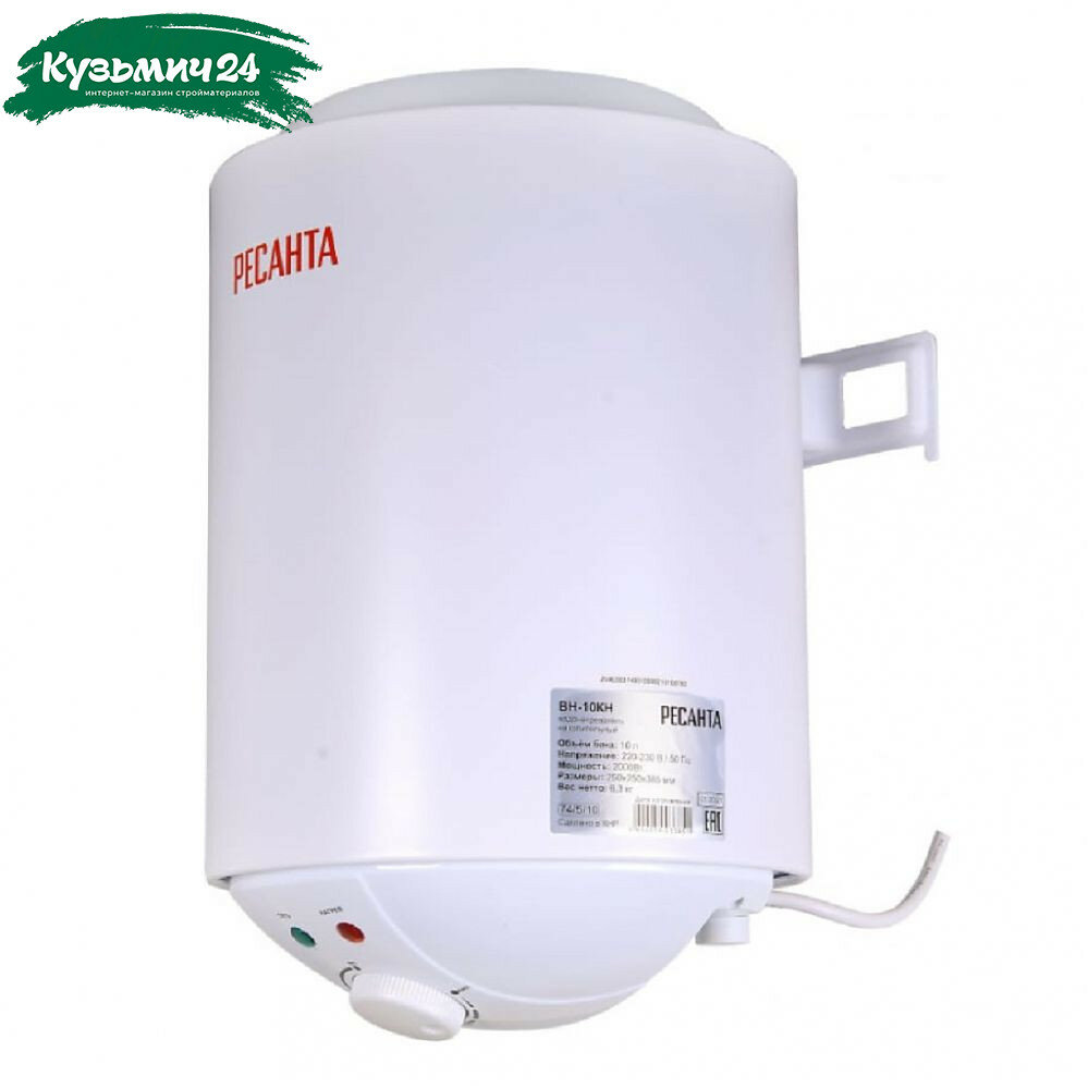 Водонагреватель накопительный Ресанта ВН-10КН 74/5/10 настенный, 2 кВт, 10 л