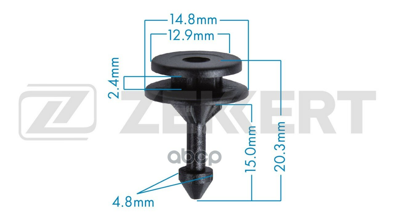 Клипса крепёжная VAG (миним. кол-во заказа 10 шт) Zekkert арт. be-3645
