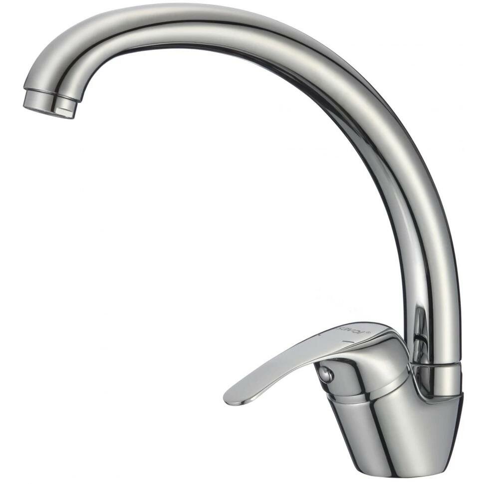 Смеситель для кухни Savol S-T4101-1 хром, рычажный, поворотный излив, латунь