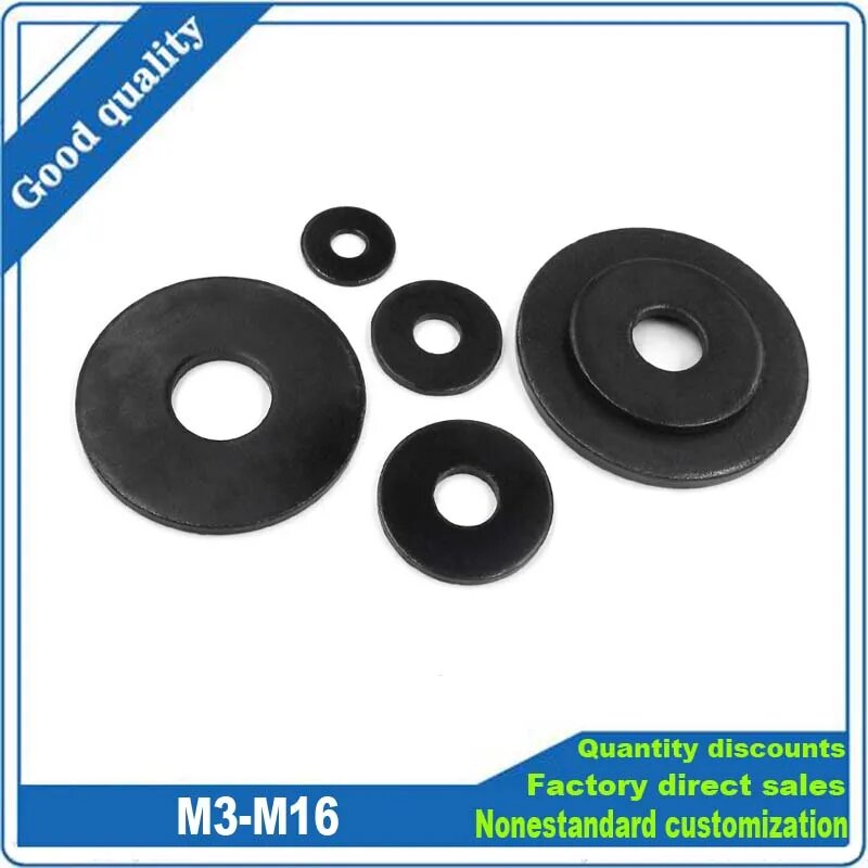 Шайбы черные TINGGOO M6x18x1.5, 20шт
