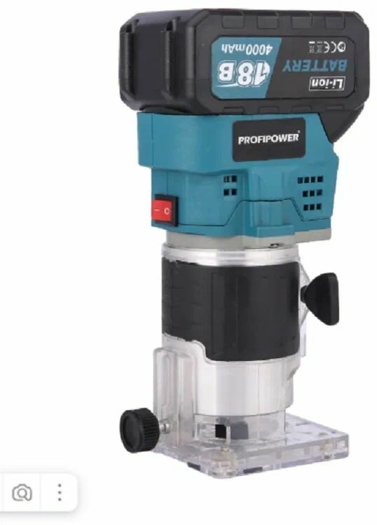 Фрезер акк. PROFIPOWER MKDRT-18V (18В, Li-ion,2х4Ач, цанга 6мм, раб. ход 55мм) 2.8кг